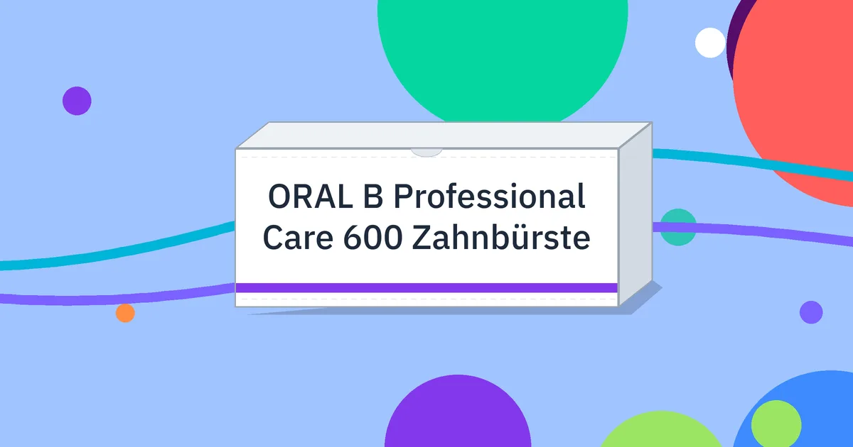 Symbolbild: Packung mit der Aufschrift ORAL B Professional Care 600 Zahnbürste (PZN 00259028) – Verfügbarkeit und Bezug in Apotheken in Frankfurt am Main