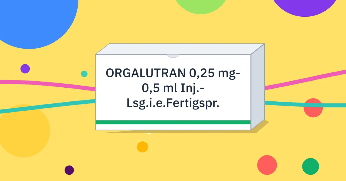 Symbolbild: Packung mit der Aufschrift ORGALUTRAN 0,25 mg-0,5 ml Inj.-Lsg.i.e.Fertigspr. (PZN 15404134) – Verfügbarkeit und Bezug in Apotheken in Frankfurt am Main