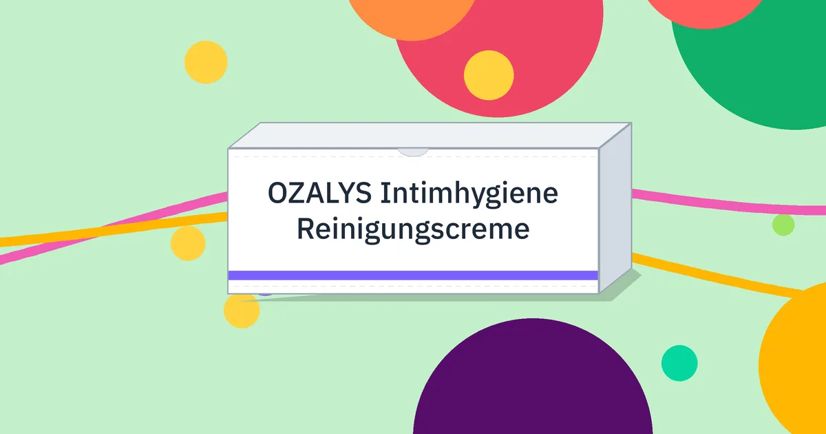 Symbolbild: Packung mit der Aufschrift OZALYS Intimhygiene Reinigungscreme (PZN 19985984) – Verfügbarkeit und Bezug in Apotheken in Frankfurt am Main
