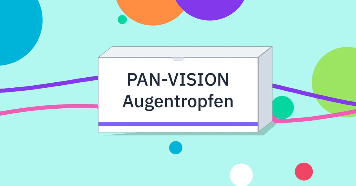 Symbolbild: Packung mit der Aufschrift PAN-VISION Augentropfen (PZN 01051620) – Verfügbarkeit und Bezug in Apotheken in Frankfurt am Main