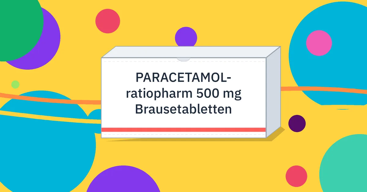 Symbolbild: Packung mit der Aufschrift PARACETAMOL-ratiopharm 500 mg Brausetabletten (PZN 08704083) – Verfügbarkeit und Bezug in Apotheken in Frankfurt am Main