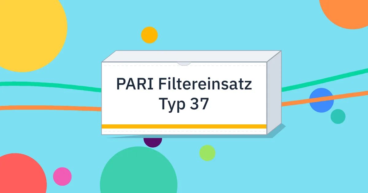 Symbolbild: Packung mit der Aufschrift PARI Filtereinsatz Typ 37 (PZN 03955047) – Verfügbarkeit und Bezug in Apotheken in Frankfurt am Main