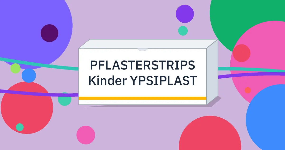 Symbolbild: Packung mit der Aufschrift PFLASTERSTRIPS Kinder YPSIPLAST (PZN 04999727) – Verfügbarkeit und Bezug in Apotheken in Frankfurt am Main