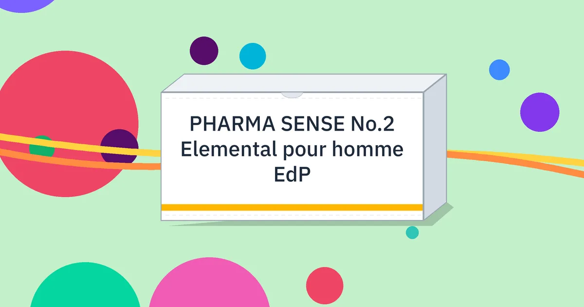 Symbolbild: Packung mit der Aufschrift PHARMA SENSE No.2 Elemental pour homme EdP (PZN 20126950) – Verfügbarkeit und Bezug in Apotheken in Frankfurt am Main
