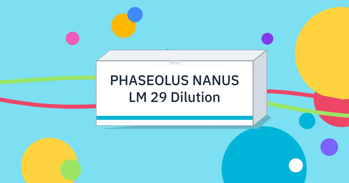 Symbolbild: Packung mit der Aufschrift PHASEOLUS NANUS LM 29 Dilution (PZN 13637176) – Verfügbarkeit und Bezug in Apotheken in Frankfurt am Main