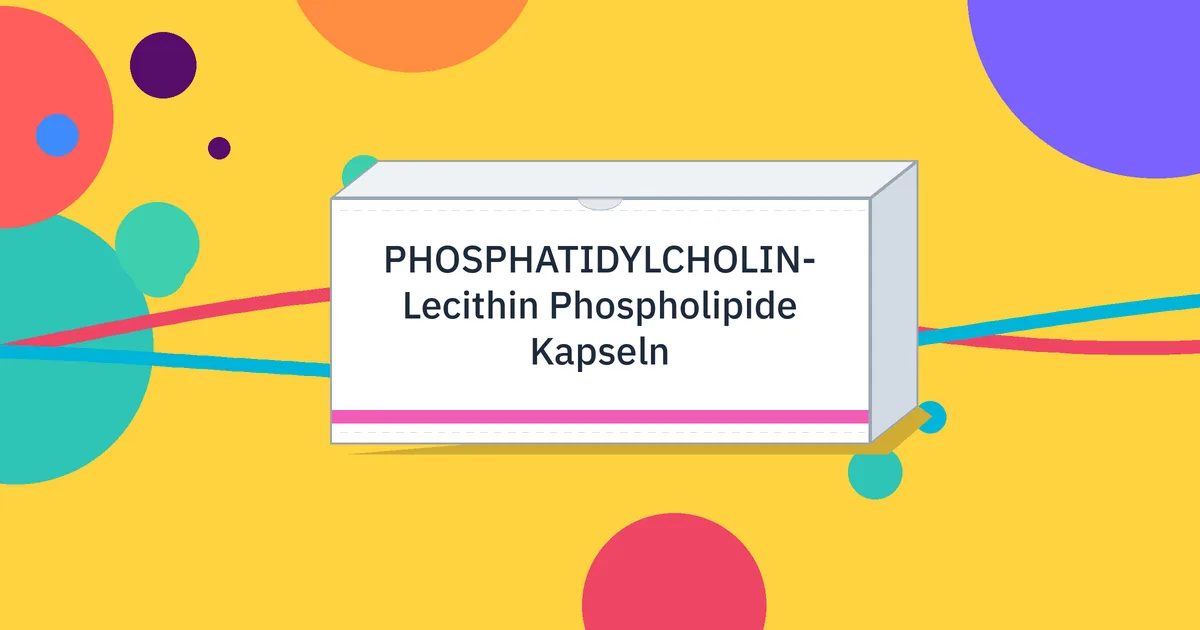 Symbolbild: Packung mit der Aufschrift PHOSPHATIDYLCHOLIN-Lecithin Phospholipide Kapseln (PZN 11554842) – Verfügbarkeit und Bezug in Apotheken in Frankfurt am Main