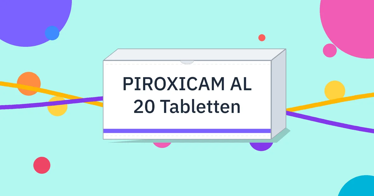 Symbolbild: Packung mit der Aufschrift PIROXICAM AL 20 Tabletten (PZN 04765745) – Verfügbarkeit und Bezug in Apotheken in Frankfurt am Main