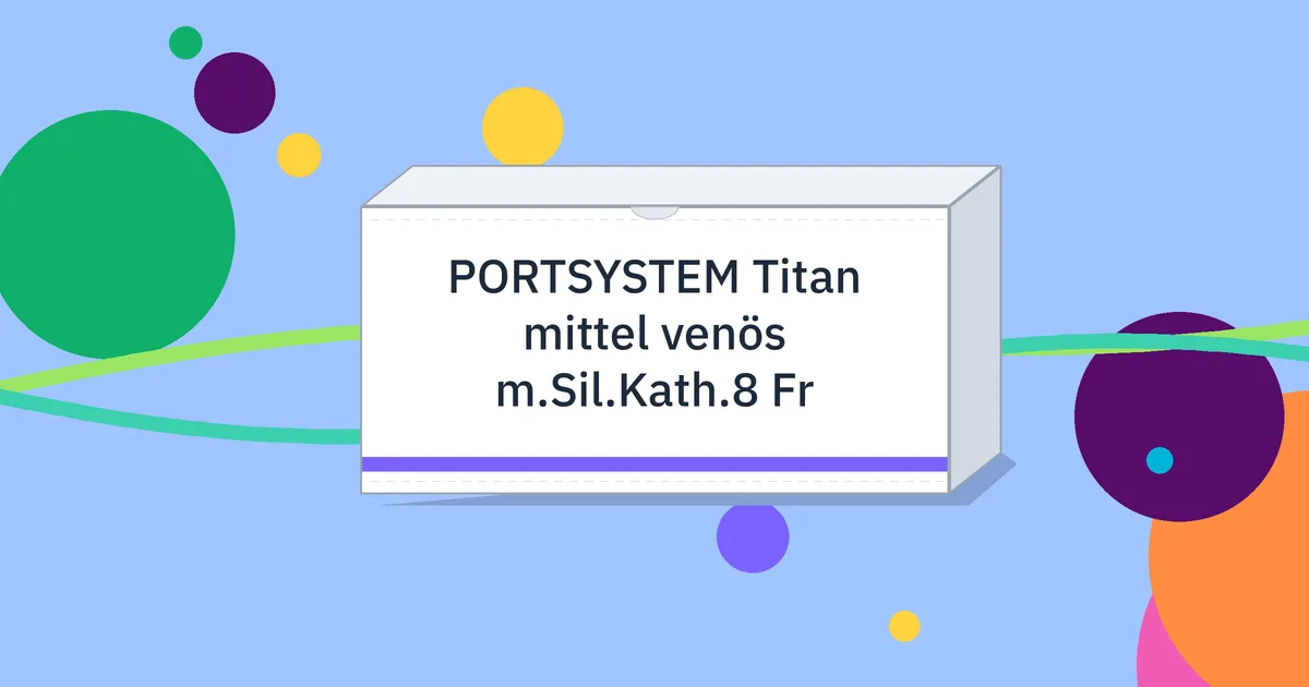 Symbolbild: Packung mit der Aufschrift PORTSYSTEM Titan mittel venös m.Sil.Kath.8 Fr (PZN 04209926) – Verfügbarkeit und Bezug in Apotheken in Frankfurt am Main