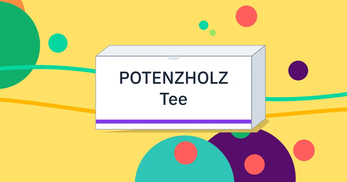 Symbolbild: Packung mit der Aufschrift POTENZHOLZ Tee (PZN 18301191) – Verfügbarkeit und Bezug in Apotheken in Frankfurt am Main