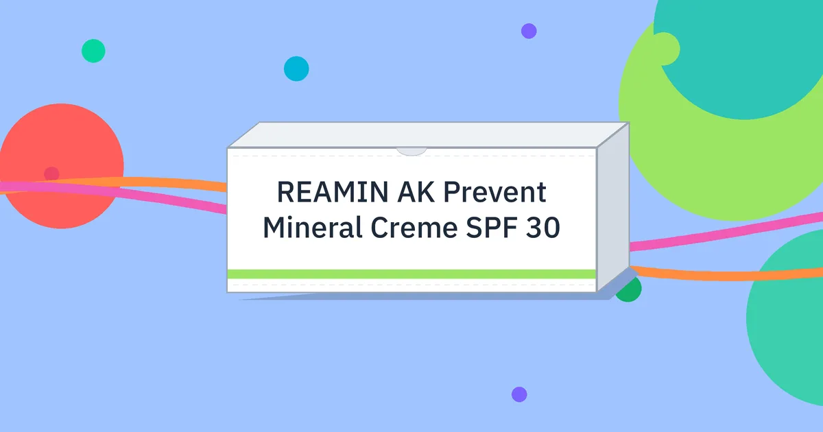 Symbolbild: Packung mit der Aufschrift REAMIN AK Prevent Mineral Creme SPF 30 (PZN 20573436) – Verfügbarkeit und Bezug in Apotheken in Frankfurt am Main