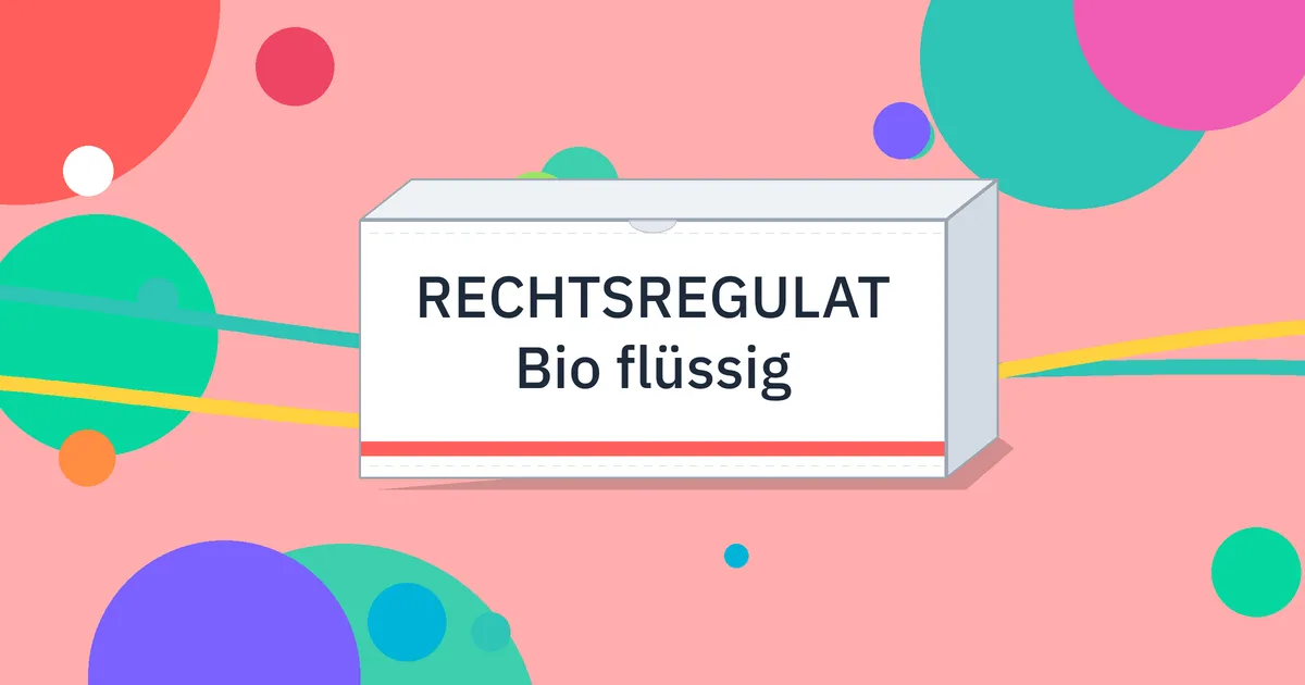 Symbolbild: Packung mit der Aufschrift RECHTSREGULAT Bio flüssig (PZN 01800240) – Verfügbarkeit und Bezug in Apotheken in Frankfurt am Main