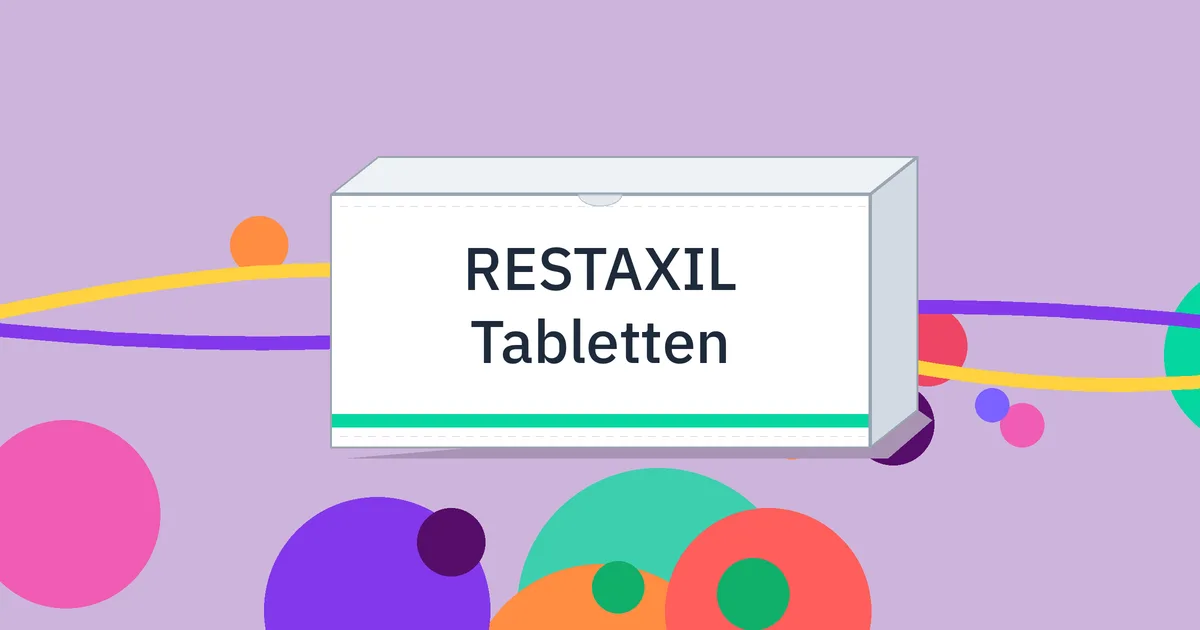 Symbolbild: Packung mit der Aufschrift RESTAXIL Tabletten (PZN 19546954) – Verfügbarkeit und Bezug in Apotheken in Frankfurt am Main