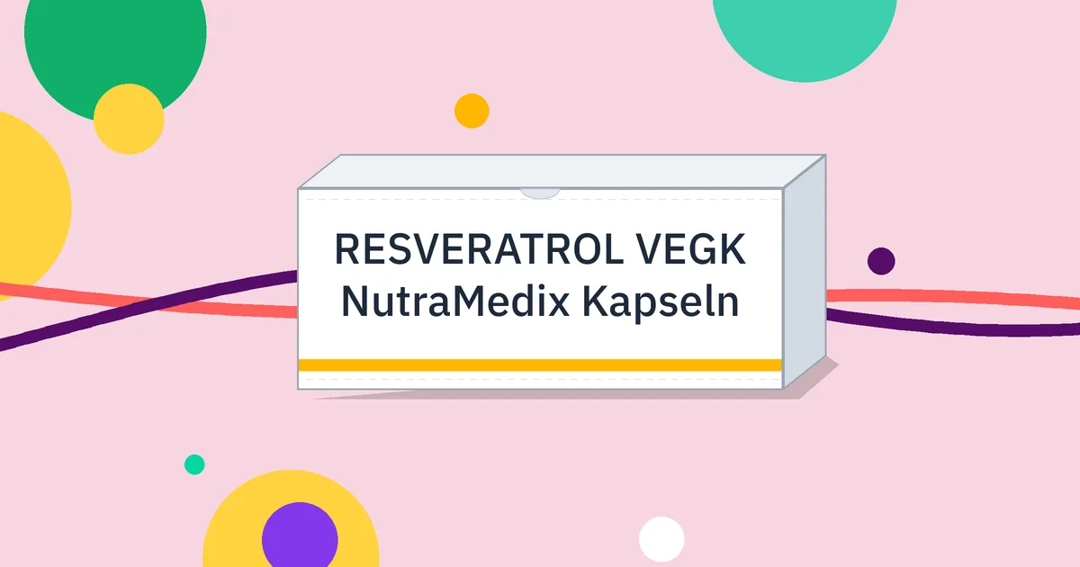 Symbolbild: Packung mit der Aufschrift RESVERATROL VEGK NutraMedix Kapseln (PZN 17186345) – Verfügbarkeit und Bezug in Apotheken in Frankfurt am Main
