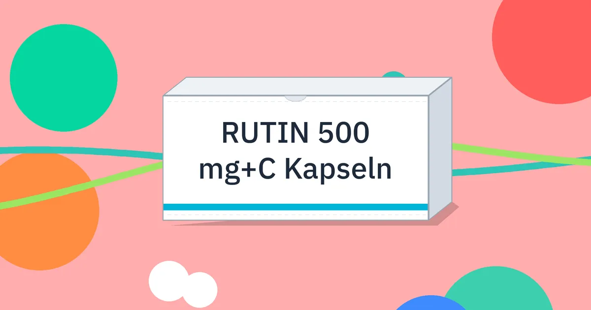 Symbolbild: Packung mit der Aufschrift RUTIN 500 mg+C Kapseln (PZN 17885528) – Verfügbarkeit und Bezug in Apotheken in Frankfurt am Main