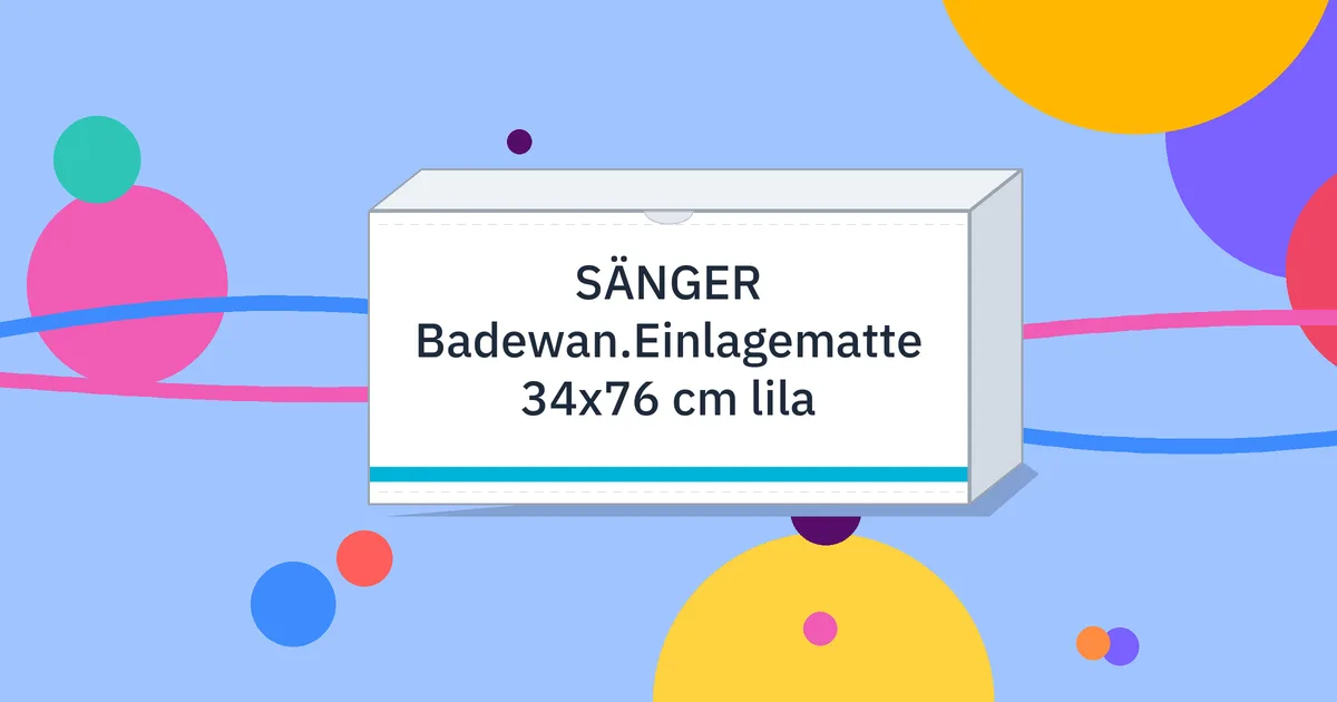 Symbolbild: Packung mit der Aufschrift SÄNGER Badewan.Einlagematte 34x76 cm lila (PZN 01307083) – Verfügbarkeit und Bezug in Apotheken in Frankfurt am Main