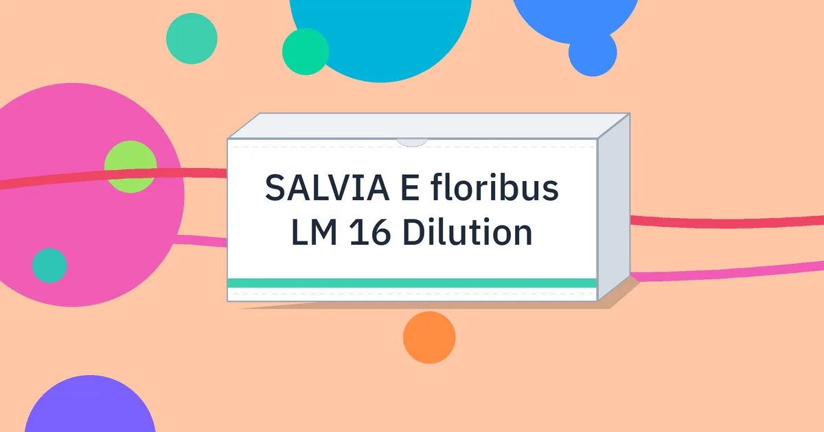 Symbolbild: Packung mit der Aufschrift SALVIA E floribus LM 16 Dilution (PZN 13179070) – Verfügbarkeit und Bezug in Apotheken in Frankfurt am Main