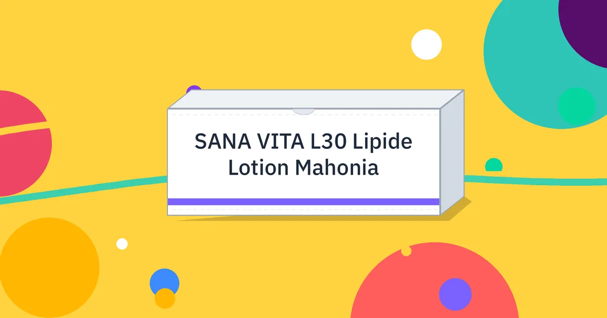 Symbolbild: Packung mit der Aufschrift SANA VITA L30 Lipide Lotion Mahonia (PZN 19869864) – Verfügbarkeit und Bezug in Apotheken in Frankfurt am Main