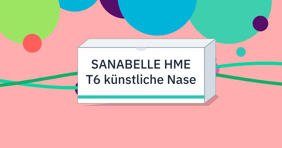 Symbolbild: Packung mit der Aufschrift SANABELLE HME T6 künstliche Nase (PZN 13920274) – Verfügbarkeit und Bezug in Apotheken in Frankfurt am Main