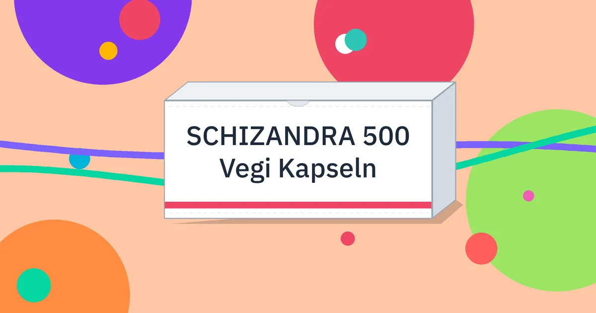 Symbolbild: Packung mit der Aufschrift SCHIZANDRA 500 Vegi Kapseln (PZN 04009357) – Verfügbarkeit und Bezug in Apotheken in Frankfurt am Main