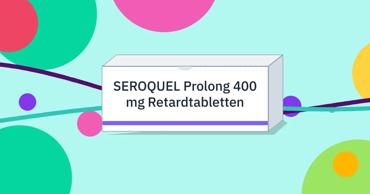 Symbolbild: Packung mit der Aufschrift SEROQUEL Prolong 400 mg Retardtabletten (PZN 03272294) – Verfügbarkeit und Bezug in Apotheken in Frankfurt am Main