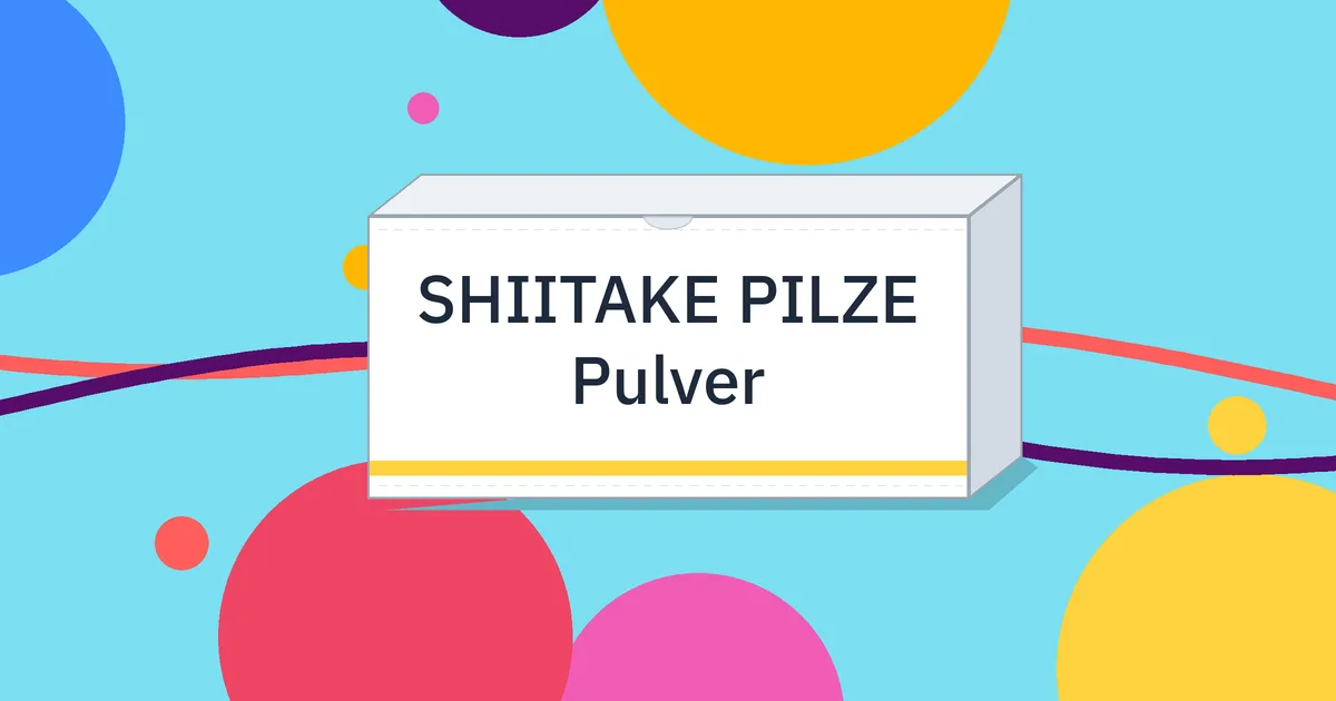 Symbolbild: Packung mit der Aufschrift SHIITAKE PILZE Pulver (PZN 16333867) – Verfügbarkeit und Bezug in Apotheken in Frankfurt am Main
