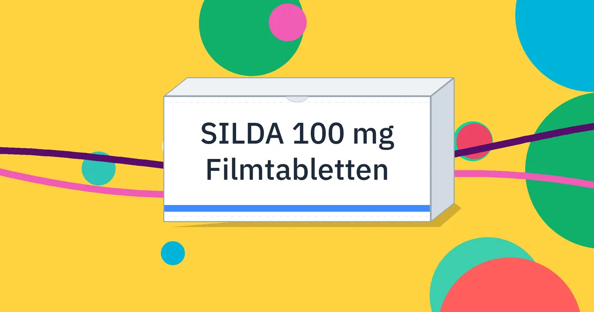 Symbolbild: Packung mit der Aufschrift SILDA 100 mg Filmtabletten (PZN 10142913) – Verfügbarkeit und Bezug in Apotheken in Frankfurt am Main