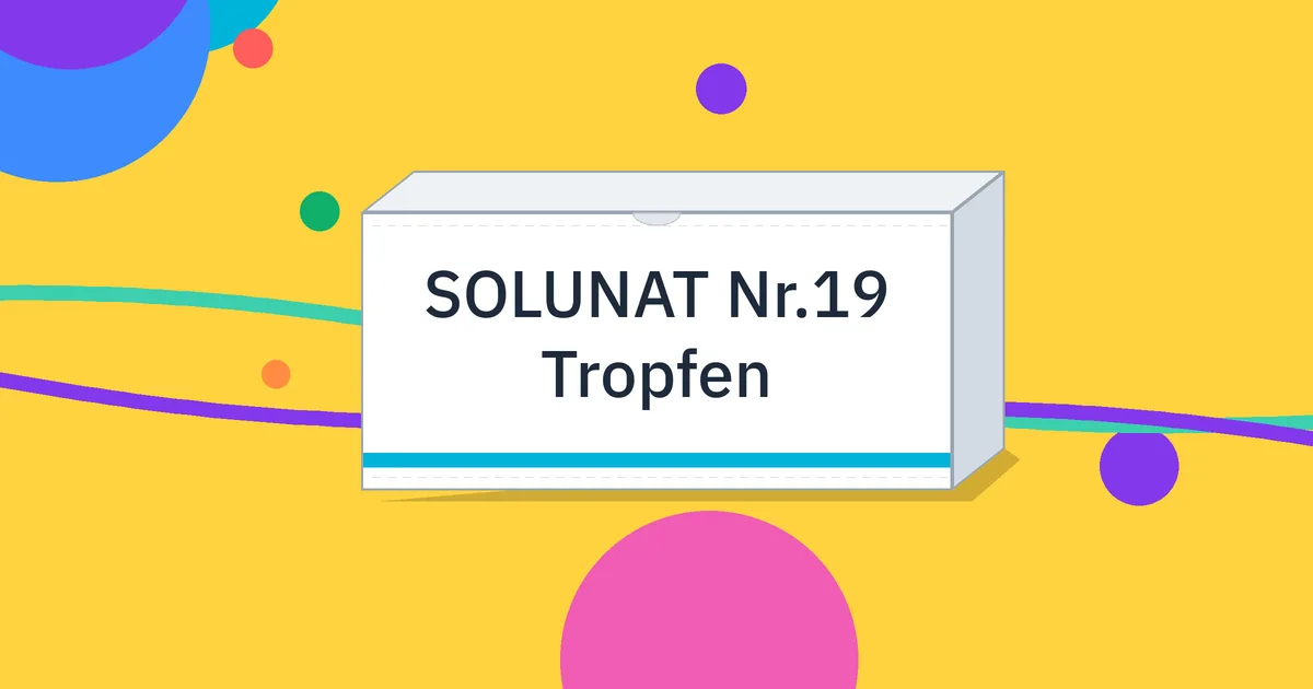 Symbolbild: Packung mit der Aufschrift SOLUNAT Nr.19 Tropfen (PZN 02942798) – Verfügbarkeit und Bezug in Apotheken in Frankfurt am Main