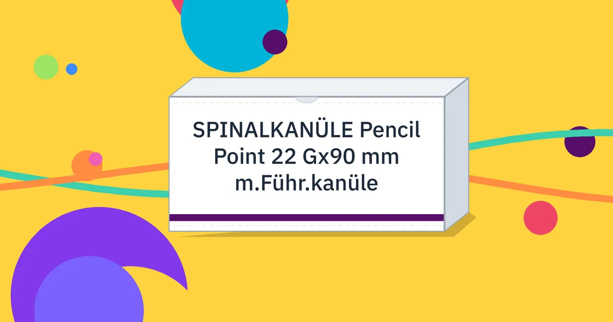 Symbolbild: Packung mit der Aufschrift SPINALKANÜLE Pencil Point 22 Gx90 mm m.Führ.kanüle (PZN 12339330) – Verfügbarkeit und Bezug in Apotheken in Frankfurt am Main