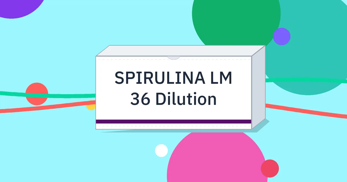 Symbolbild: Packung mit der Aufschrift SPIRULINA LM 36 Dilution (PZN 13683182) – Verfügbarkeit und Bezug in Apotheken in Frankfurt am Main