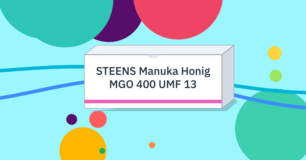 Symbolbild: Packung mit der Aufschrift STEENS Manuka Honig MGO 400 UMF 13 (PZN 18862498) – Verfügbarkeit und Bezug in Apotheken in Frankfurt am Main