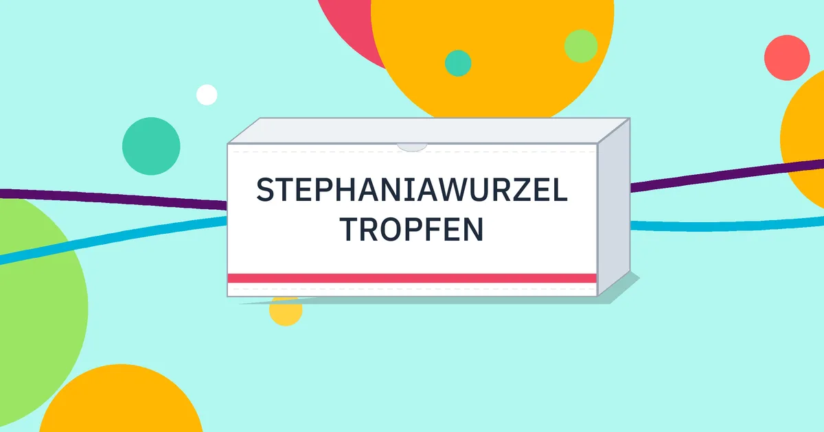Symbolbild: Packung mit der Aufschrift STEPHANIAWURZEL TROPFEN (PZN 14283065) – Verfügbarkeit und Bezug in Apotheken in Frankfurt am Main