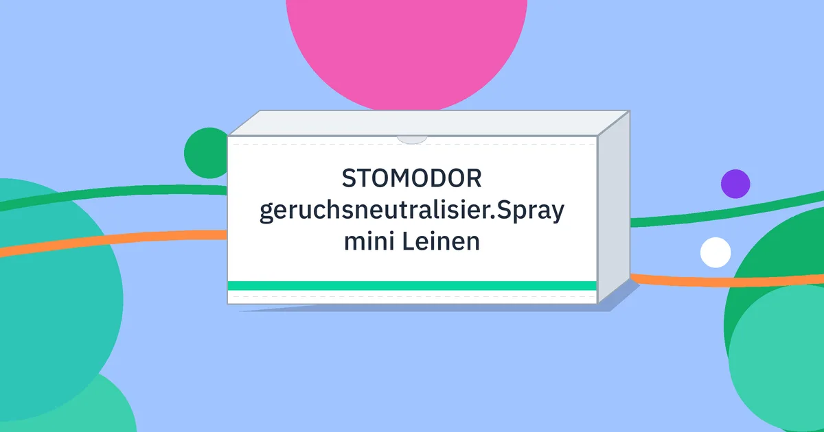 Symbolbild: Packung mit der Aufschrift STOMODOR geruchsneutralisier.Spray mini Leinen (PZN 17866301) – Verfügbarkeit und Bezug in Apotheken in Frankfurt am Main