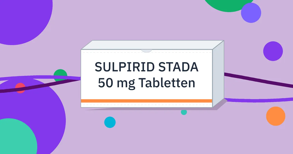 Symbolbild: Packung mit der Aufschrift SULPIRID STADA 50 mg Tabletten (PZN 00180605) – Verfügbarkeit und Bezug in Apotheken in Frankfurt am Main