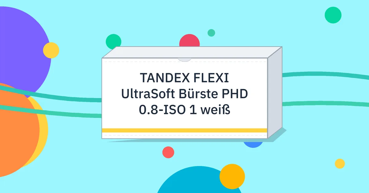 Symbolbild: Packung mit der Aufschrift TANDEX FLEXI UltraSoft Bürste PHD 0.8-ISO 1 weiß (PZN 16855494) – Verfügbarkeit und Bezug in Apotheken in Frankfurt am Main