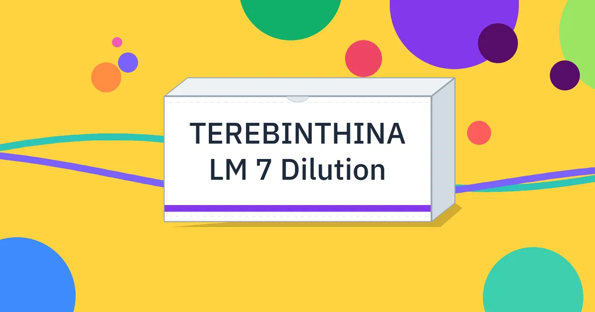 Symbolbild: Packung mit der Aufschrift TEREBINTHINA LM 7 Dilution (PZN 13216552) – Verfügbarkeit und Bezug in Apotheken in Frankfurt am Main