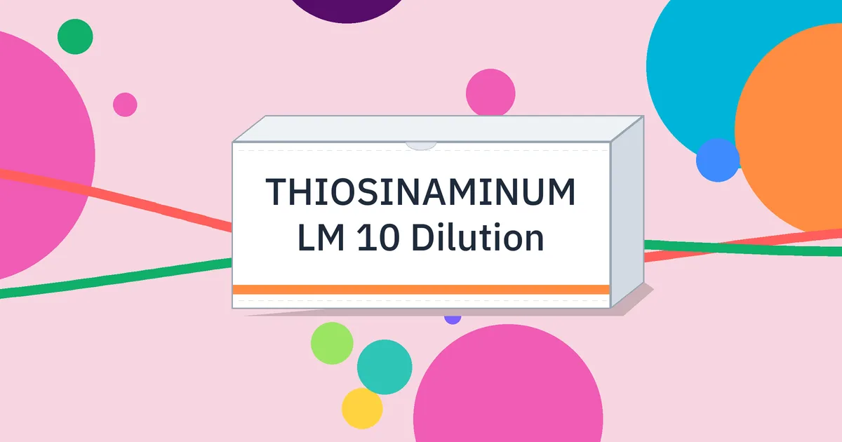 Symbolbild: Packung mit der Aufschrift THIOSINAMINUM LM 10 Dilution (PZN 13221168) – Verfügbarkeit und Bezug in Apotheken in Frankfurt am Main