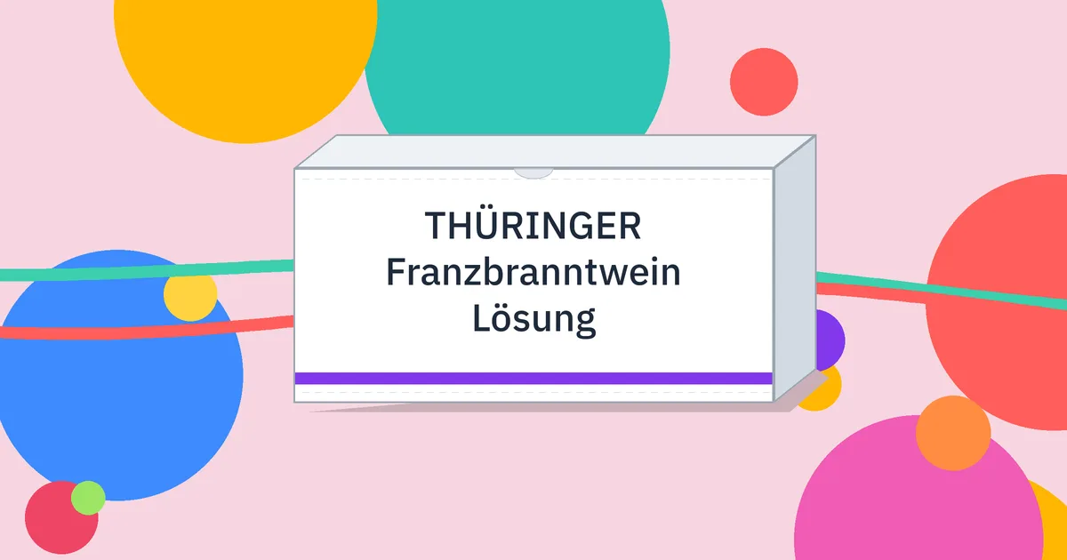 Symbolbild: Packung mit der Aufschrift THÜRINGER Franzbranntwein Lösung (PZN 04011153) – Verfügbarkeit und Bezug in Apotheken in Frankfurt am Main