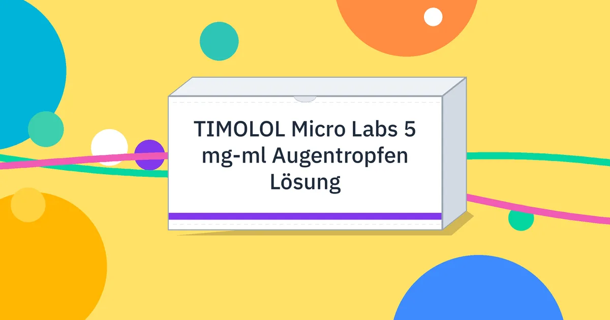 Symbolbild: Packung mit der Aufschrift TIMOLOL Micro Labs 5 mg-ml Augentropfen Lösung (PZN 15228275) – Verfügbarkeit und Bezug in Apotheken in Frankfurt am Main