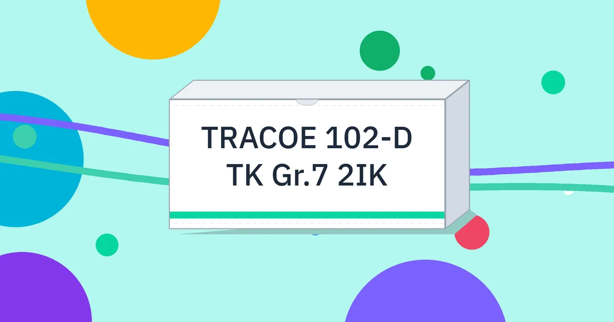 Symbolbild: Packung mit der Aufschrift TRACOE 102-D TK Gr.7 2IK (PZN 02722849) – Verfügbarkeit und Bezug in Apotheken in Frankfurt am Main