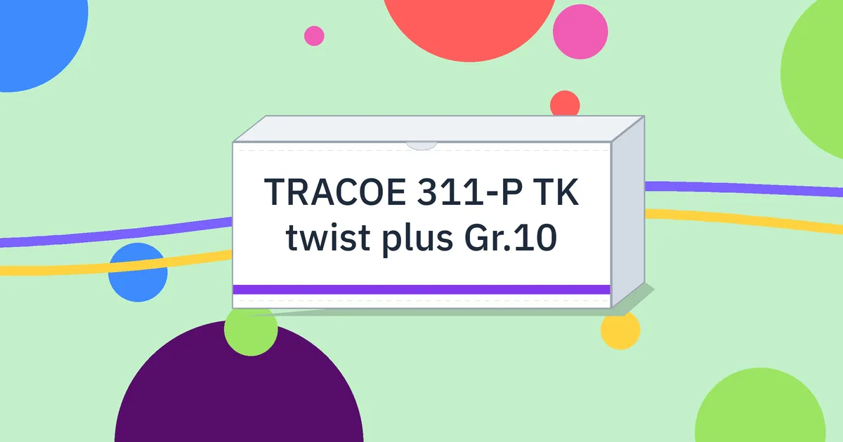 Symbolbild: Packung mit der Aufschrift TRACOE 311-P TK twist plus Gr.10 (PZN 09932343) – Verfügbarkeit und Bezug in Apotheken in Frankfurt am Main
