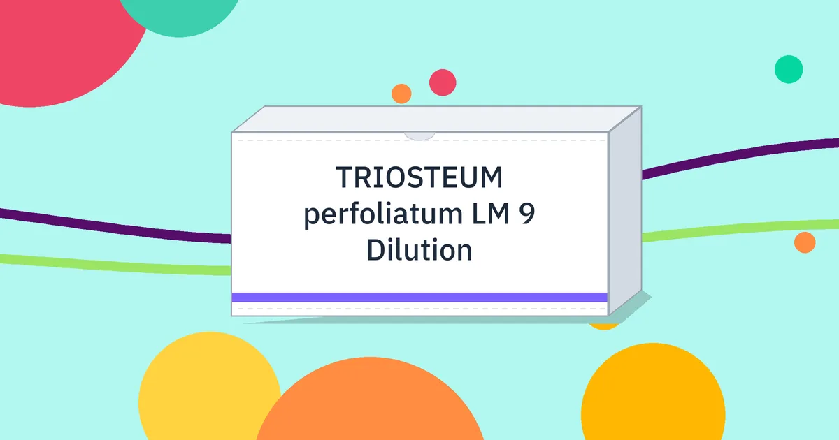 Symbolbild: Packung mit der Aufschrift TRIOSTEUM perfoliatum LM 9 Dilution (PZN 13227544) – Verfügbarkeit und Bezug in Apotheken in Frankfurt am Main