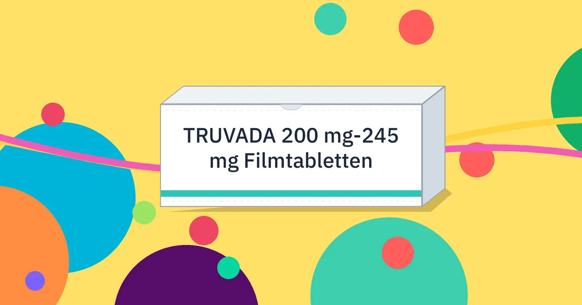 Symbolbild: Packung mit der Aufschrift TRUVADA 200 mg-245 mg Filmtabletten (PZN 13577824) – Verfügbarkeit und Bezug in Apotheken in Frankfurt am Main