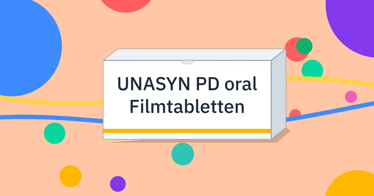 Symbolbild: Packung mit der Aufschrift UNASYN PD oral Filmtabletten (PZN 09941595) – Verfügbarkeit und Bezug in Apotheken in Frankfurt am Main