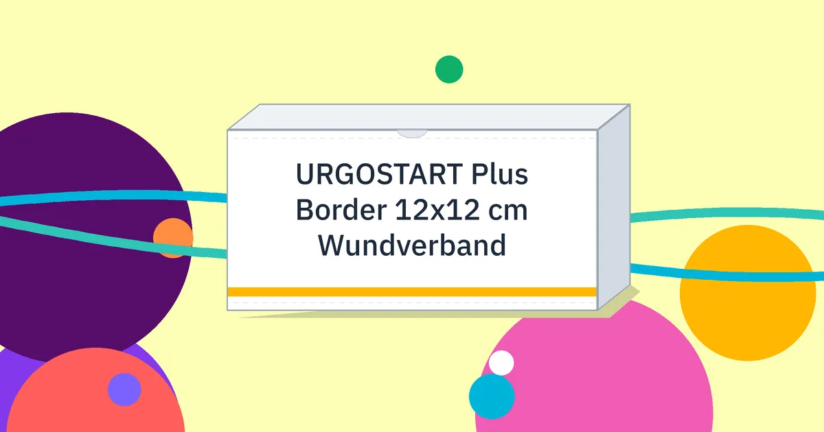 Symbolbild: Packung mit der Aufschrift URGOSTART Plus Border 12x12 cm Wundverband (PZN 18730704) – Verfügbarkeit und Bezug in Apotheken in Frankfurt am Main
