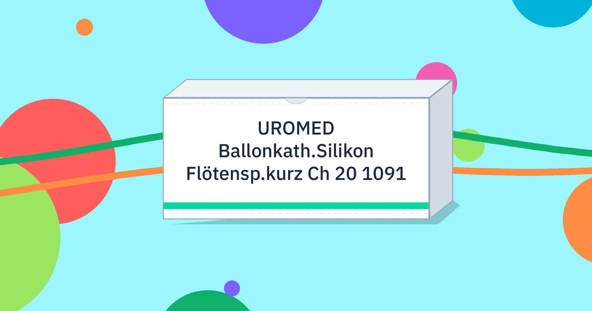 Symbolbild: Packung mit der Aufschrift UROMED Ballonkath.Silikon Flötensp.kurz Ch 20 1091 (PZN 03953723) – Verfügbarkeit und Bezug in Apotheken in Frankfurt am Main
