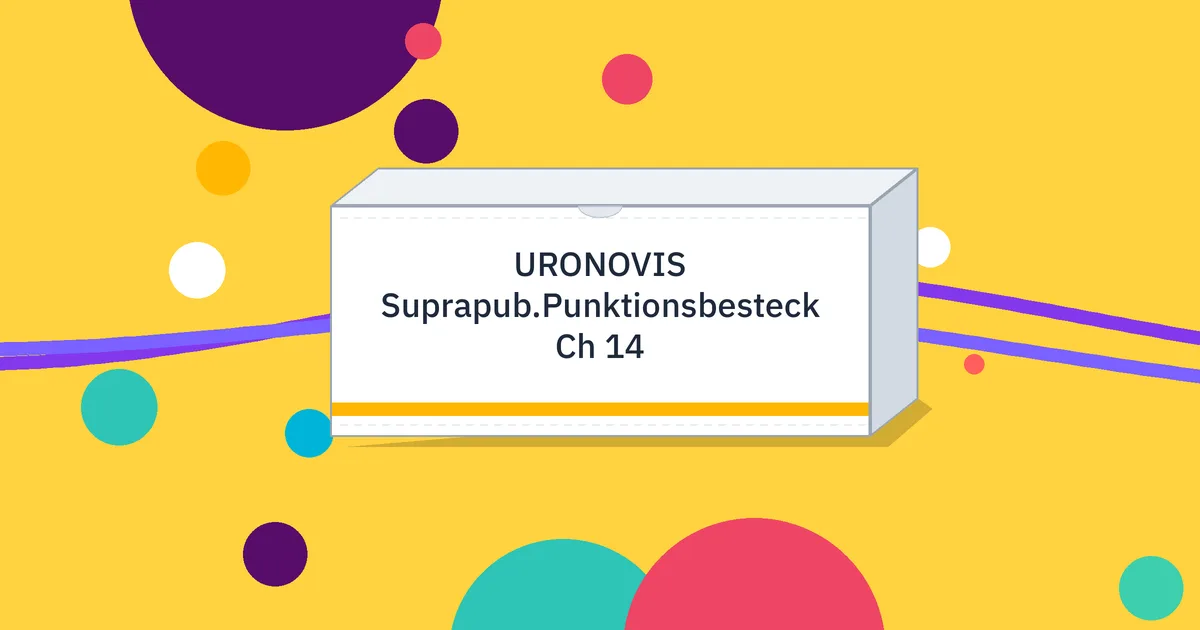 Symbolbild: Packung mit der Aufschrift URONOVIS Suprapub.Punktionsbesteck Ch 14 (PZN 00796223) – Verfügbarkeit und Bezug in Apotheken in Frankfurt am Main