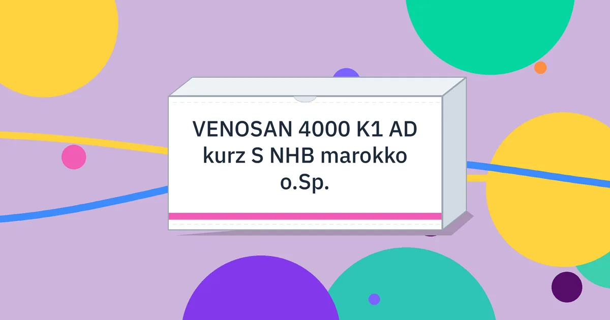 Symbolbild: Packung mit der Aufschrift VENOSAN 4000 K1 AD kurz S NHB marokko o.Sp. (PZN 14424985) – Verfügbarkeit und Bezug in Apotheken in Frankfurt am Main