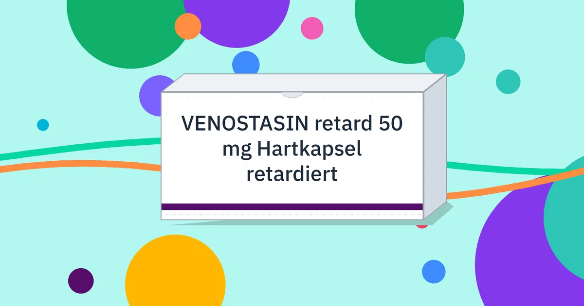 Symbolbild: Packung mit der Aufschrift VENOSTASIN retard 50 mg Hartkapsel retardiert (PZN 08862669) – Verfügbarkeit und Bezug in Apotheken in Frankfurt am Main