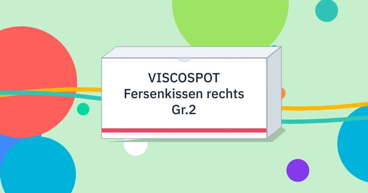Symbolbild: Packung mit der Aufschrift VISCOSPOT Fersenkissen rechts Gr.2 (PZN 08912137) – Verfügbarkeit und Bezug in Apotheken in Frankfurt am Main