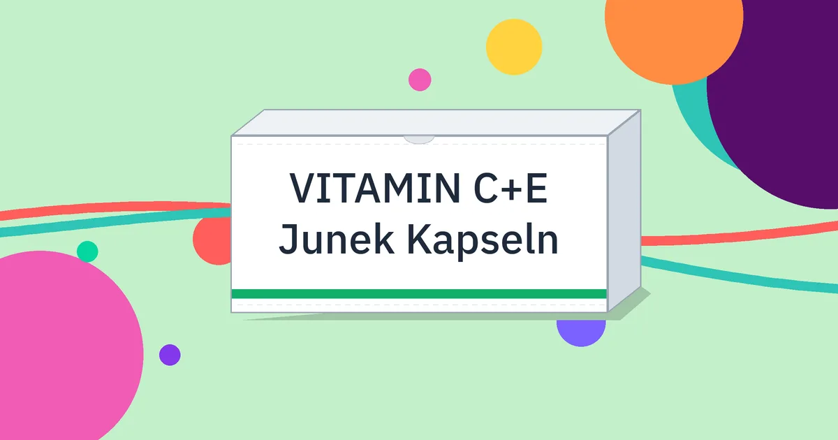 Symbolbild: Packung mit der Aufschrift VITAMIN C+E Junek Kapseln (PZN 00136863) – Verfügbarkeit und Bezug in Apotheken in Frankfurt am Main